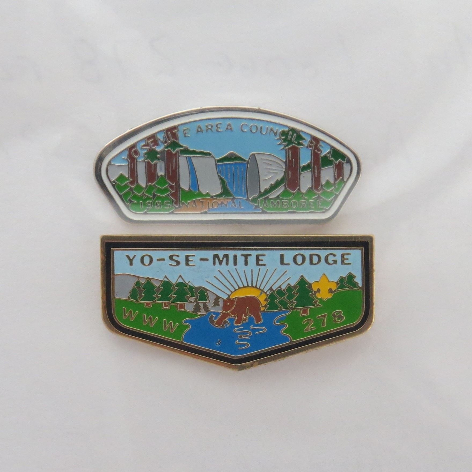Yosemite Lodge 278 Flap Pin & Yosemite Area Council CSP Pin [PN-2325 ...