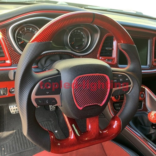 Carbon Fiber Heated Steering Wheel For charger challenger hellcat durango srt15+ | eBay Australia