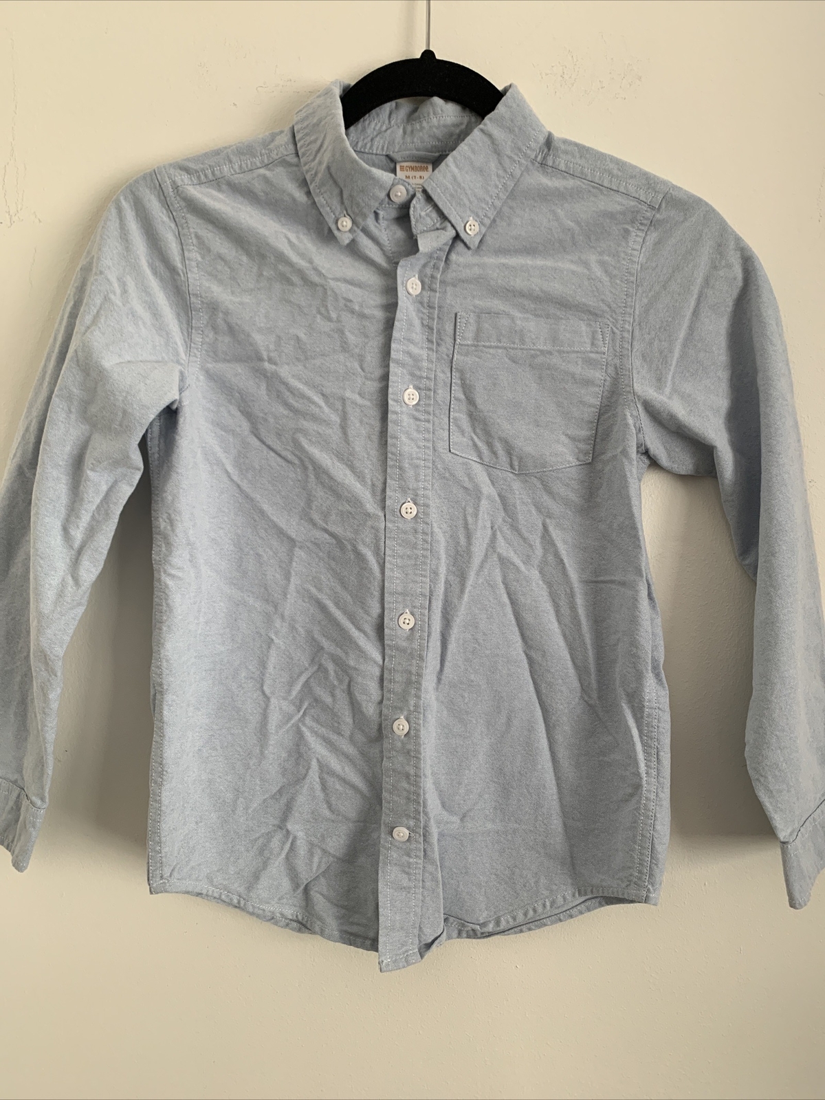 Gymboree Light Blue Jean Button Down Shirt Size M (7-8) | eBay
