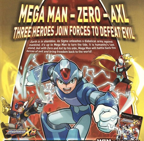 2004 Mega-Man Zero Axl Original PS2 Game Art/Print Ad 21x27cm EGM 186 ...