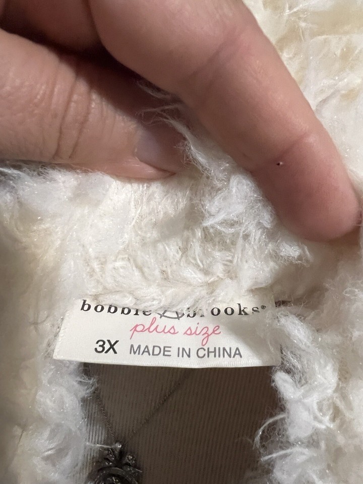 Soft Sheep Faux Fur VEST vCoat Jacket 2X Ivory Women 46694 | eBay