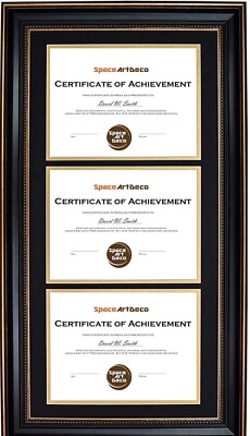 Space Art Deco Triple Certificate Frame New In Box | eBay