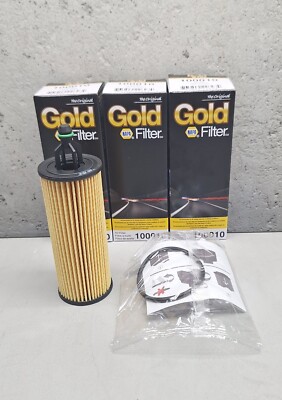 NAPA GOLD FIL 100010 Engine Oil Filter | LOT OF 3 | Front | Rubber ...
