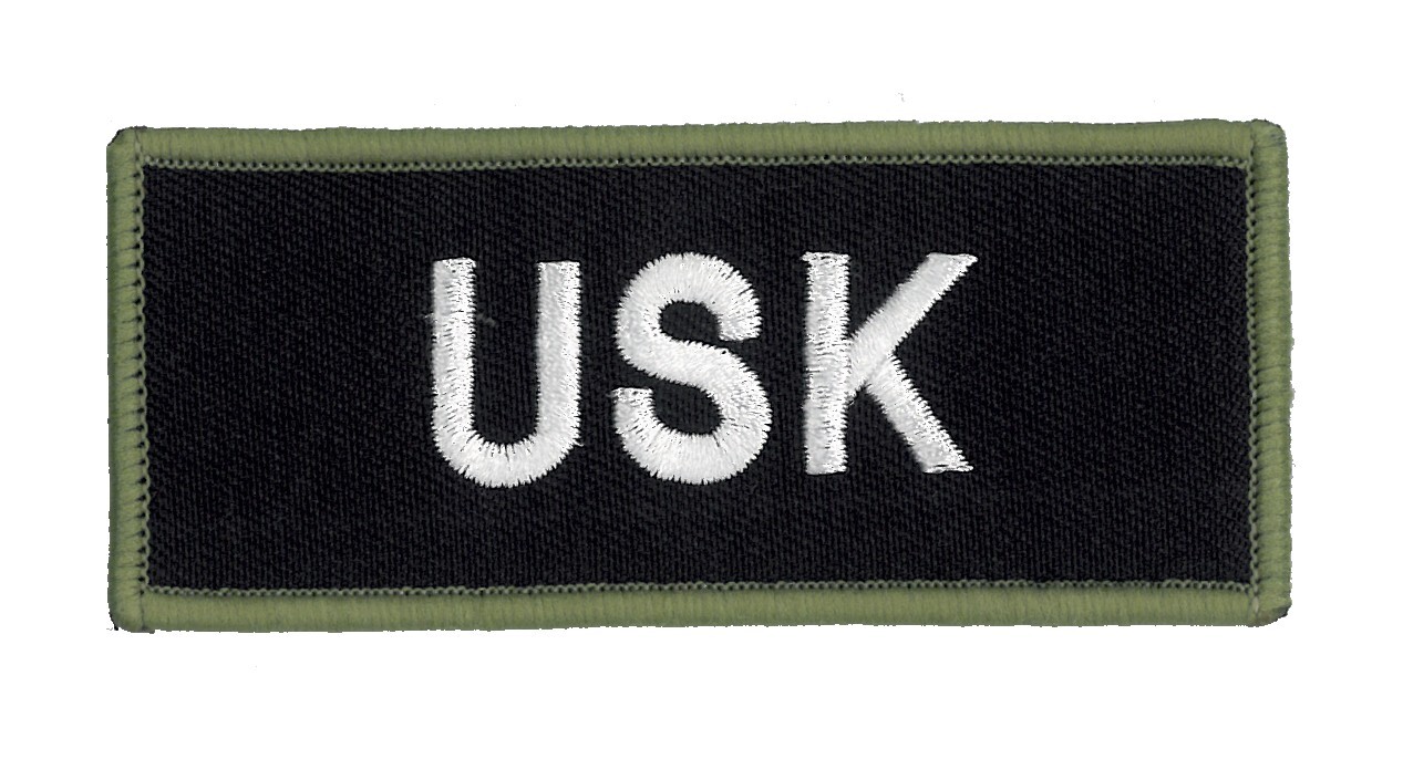 Schriftzug USK Polizei Unterstützungskommando gestickt grün | eBay