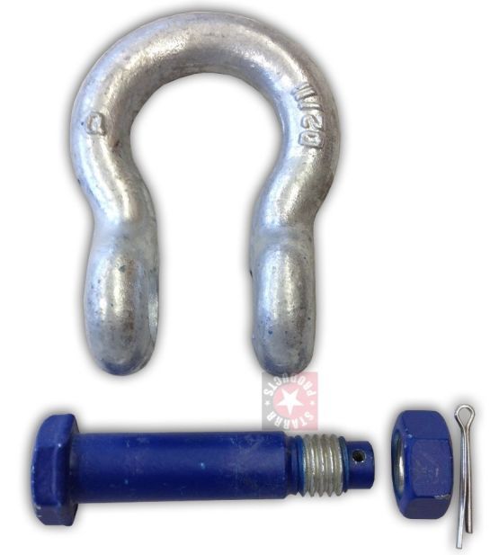 1 1/2" SHACKLE, CLEVIS, SAFETY PIN PEERLESS 17 TON WWL TOW TRUCK ...
