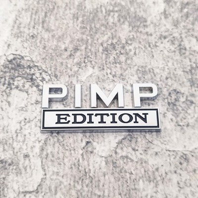 Metal Car Emblem Rear Trunk Body Door Tank Badge Decal Sticker 3D PIMP ...