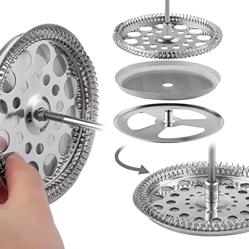 34 oz French Press Filter Replacement Parts 3 Pieces Stainless 34oz ...