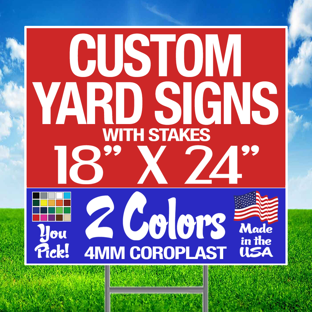 Custom Yard Signs With Stakes