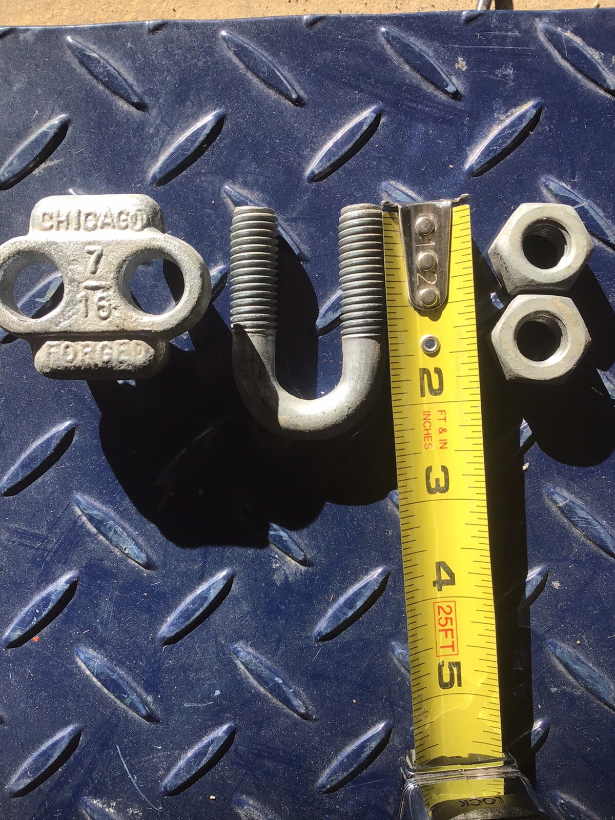 Lot Of 27 Chicago 7/16” Cable Clamps U Bolts Galvanized Steel Wire Rope ...