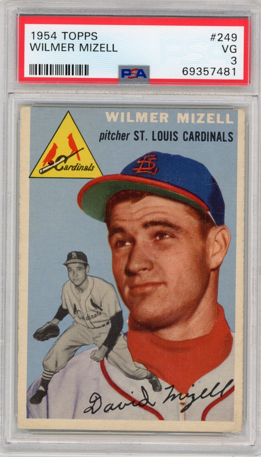 1954 Topps Wilmer Mizell #249 PSA 3 VG - Just back from PSA | eBay