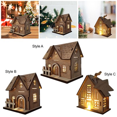 Light Up Wooden House Xmas Decorations Handmade for Wedding | eBay ...