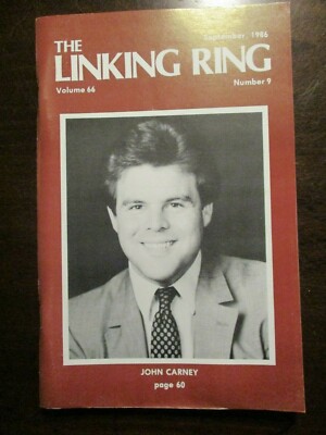 THE LINKING RING MAGAZINE SEPTEMBER 1986 VOL 66 NO 9 JOHN CARNEY MAGIC ...