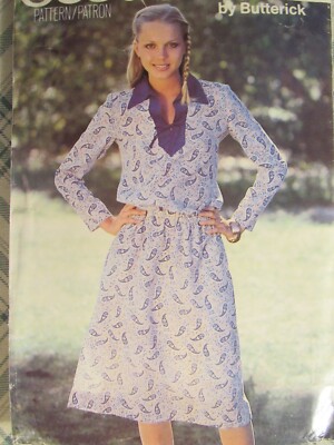 VTG 80s BUTTERICK 6224 Misses Loose-fitting Dress PATTERN 8-10-12/10-12 ...