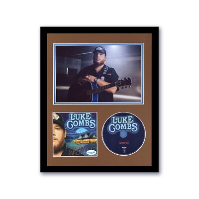 LUKE COMBS SIGNED AUTOGRAPH 11x14 FRAMED DISPLAY JSA COA CD COUNTRY ...