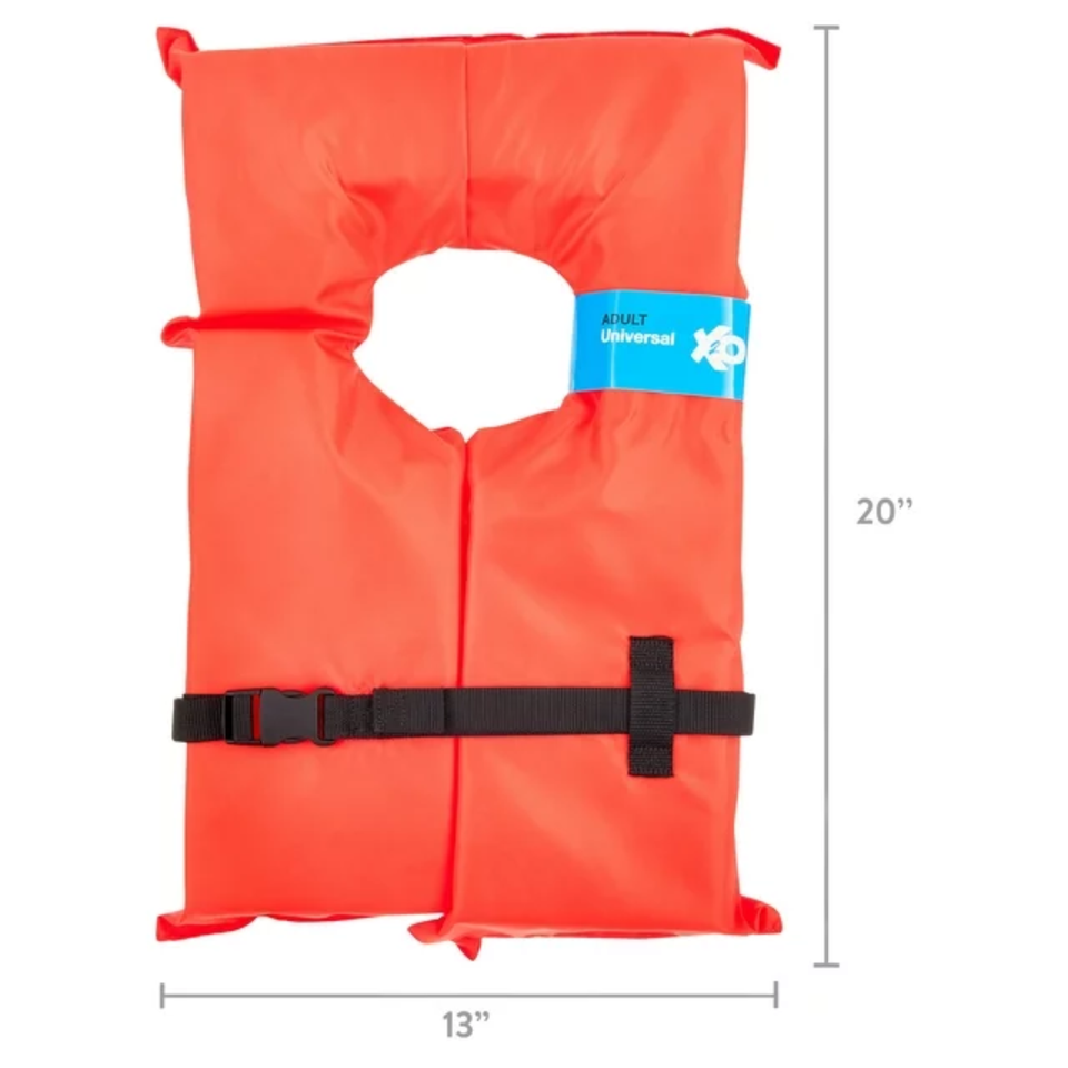 Life Jackets Vest Preserver Type II Orange Adult Fishing Boating USCG ...