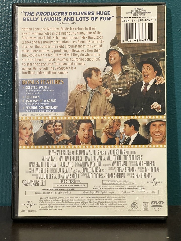 The Producers [New DVD] Full Frame, Subtitled, Ac-3/Dolby Digital ...