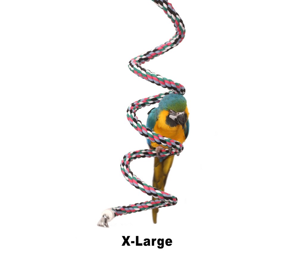 Parrot Wizard Rope Boing Spiral Rope Swing for Parrots (Choose Size) | eBay