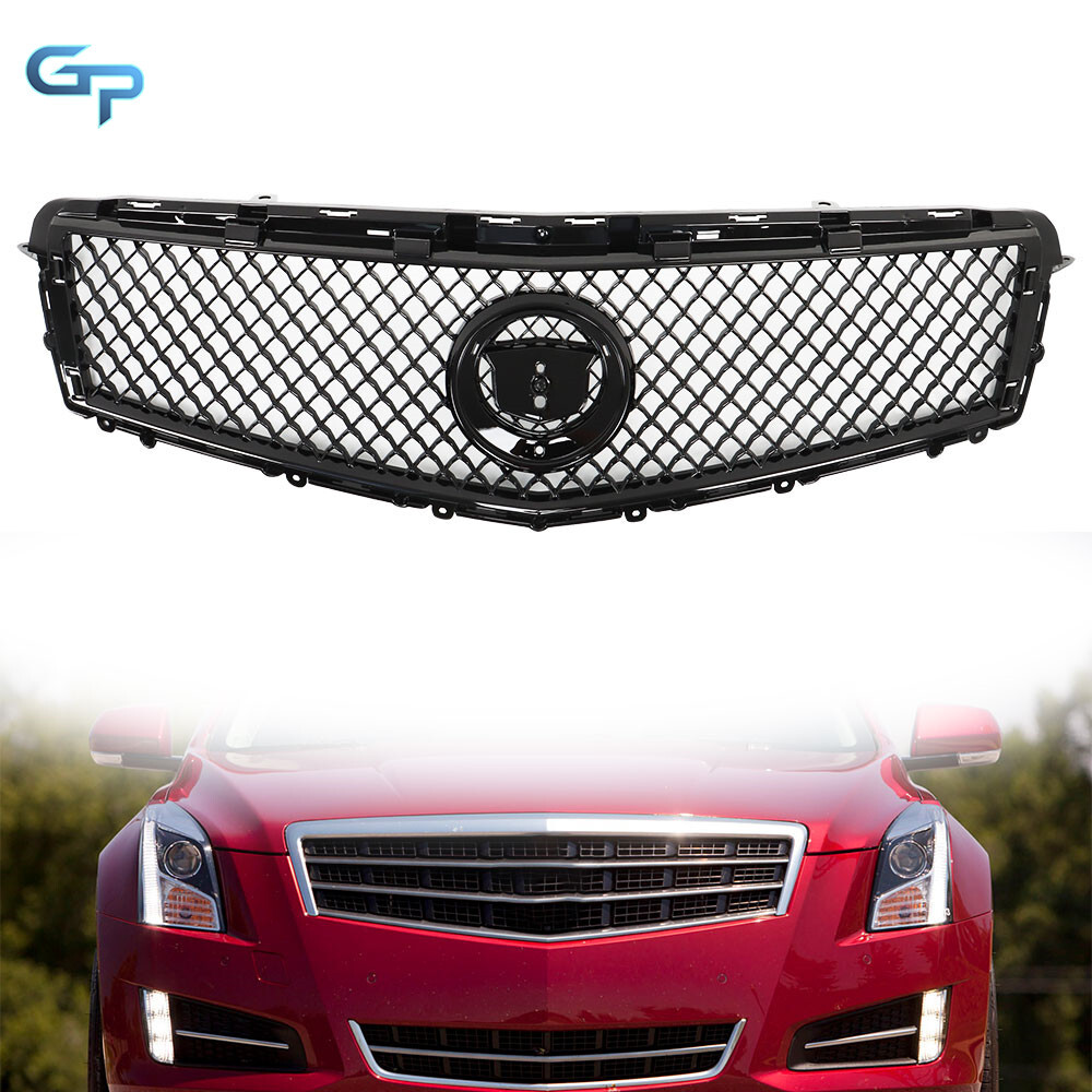 For 2013 2014 Cadillac ATS Front Bumper Grille Mesh Honeycomb Glossy ...