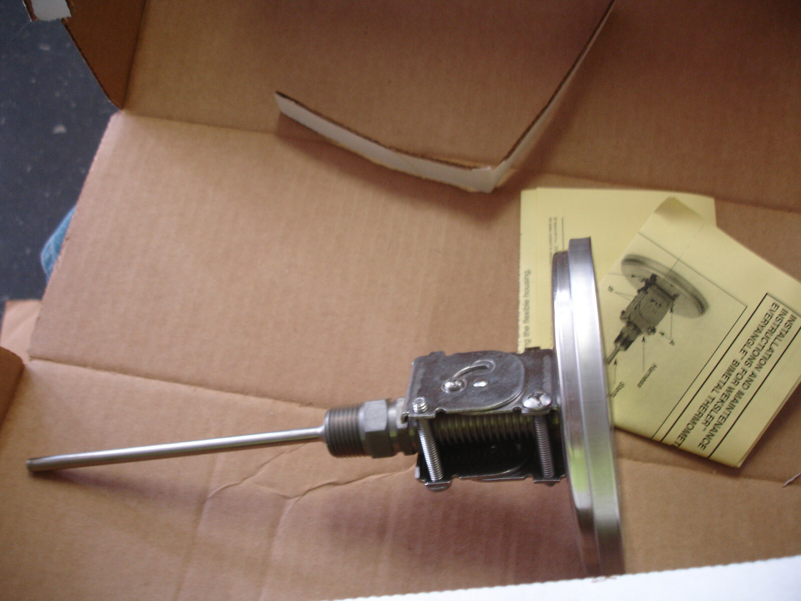 Weksler AF1544FEX Bimetal Thermometer 5" Face 15" Stem -40/120f Range ...