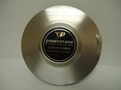 PROGRESSIVE CUSTOM Wheels Pop-In Machined Clad ABS Plastic Center Cap ...
