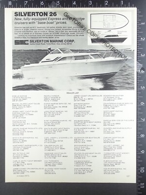1975 ADVERTISEMENT for Silverton 26 Express, Flybridge motor yacht boat ...