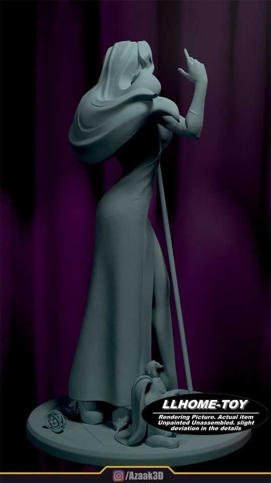 1/24 8cm JESSICA RABBIT 3D Printing Model Kit Unpainted Unassembled GK ...