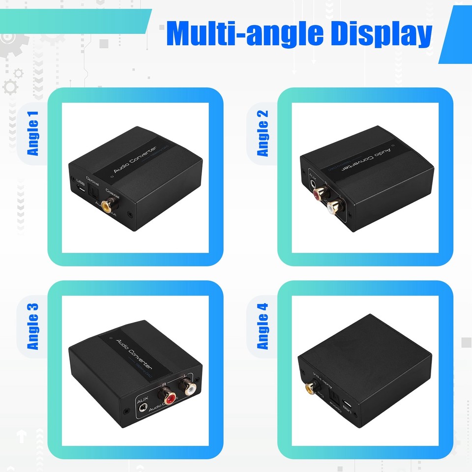 Optical to Converter Audio Converter Digital to Analog Audio Coaxial to ...