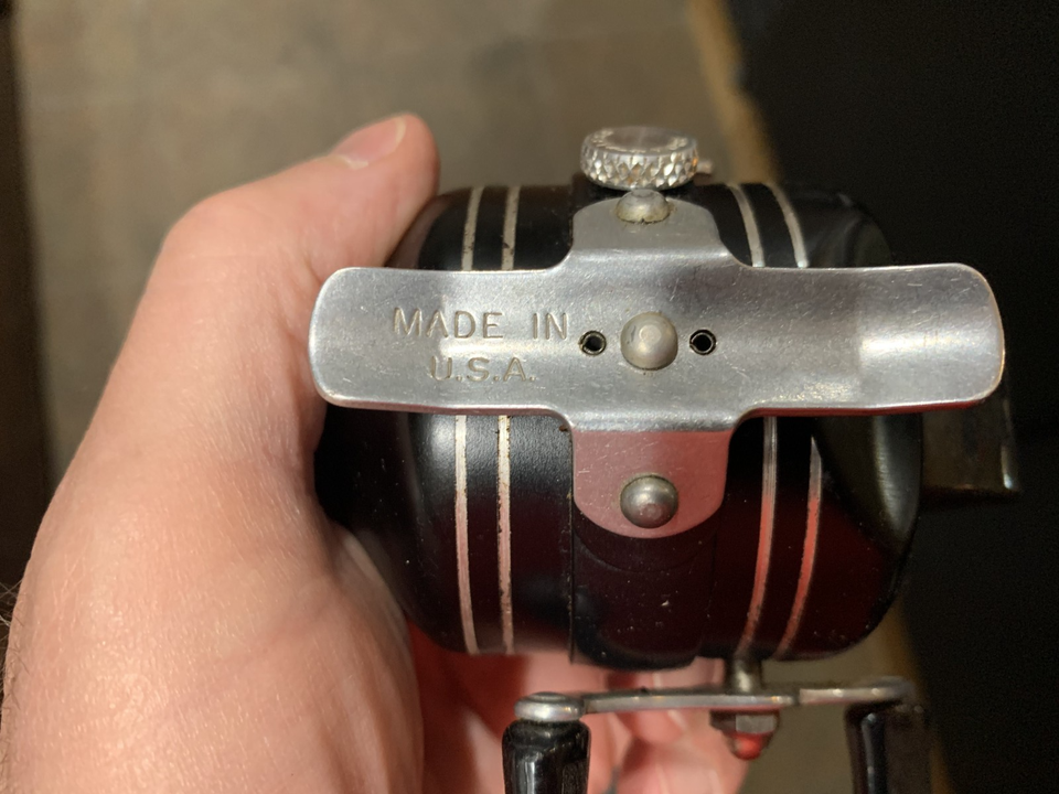 Vintage Zebco 600 Spincast Fishing Reel Black Made in USA. As Is Sale ...