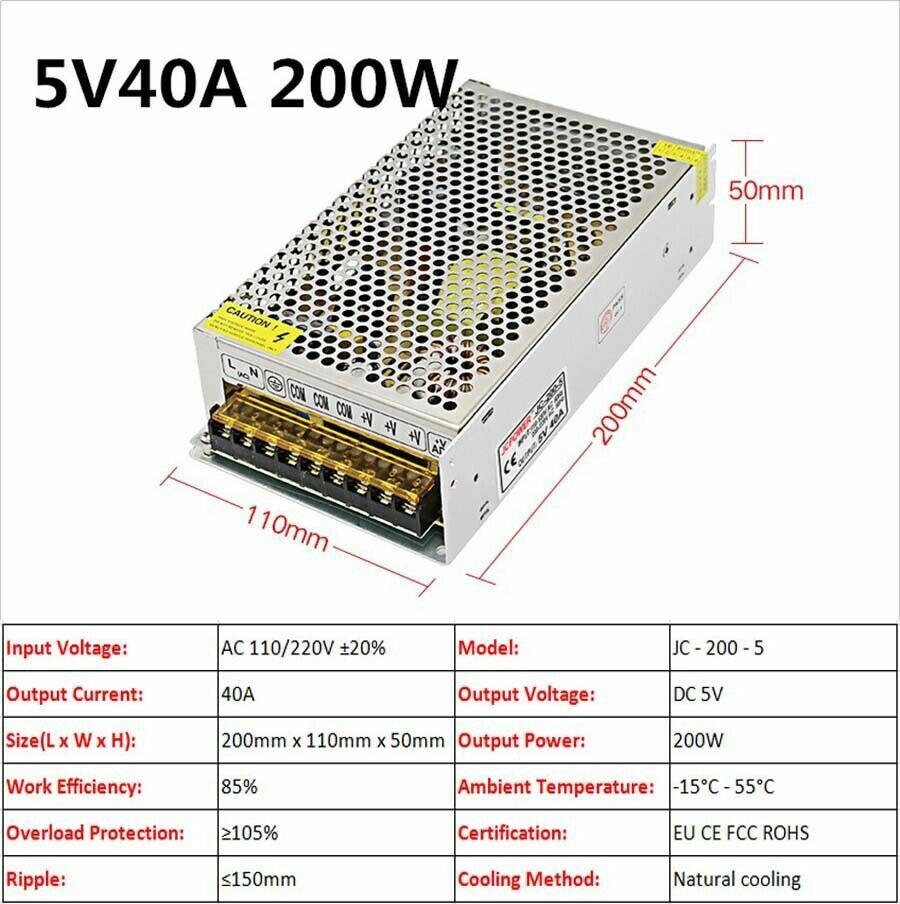 3V/5V/9V/12V/13.8V~48V 10W~3500W DC Regulated Switching Power Supply | eBay