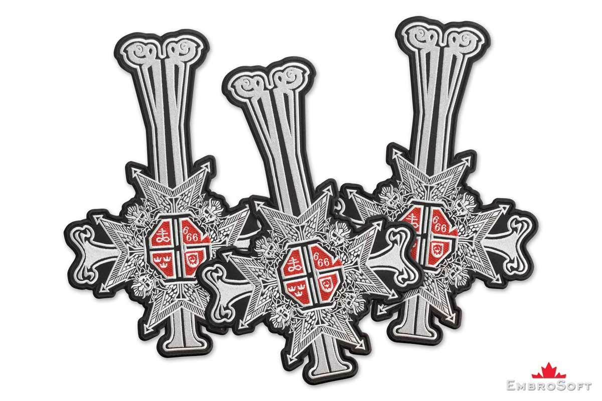 Ghost band Papa Emeritus Grucifix RED LARGE Patch Iron On / Sew On | eBay