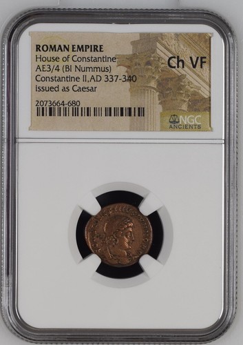 NGC Ch VF AE3/4 Constantine II AD337-340 NGC Ancients Certified CHOICE ...