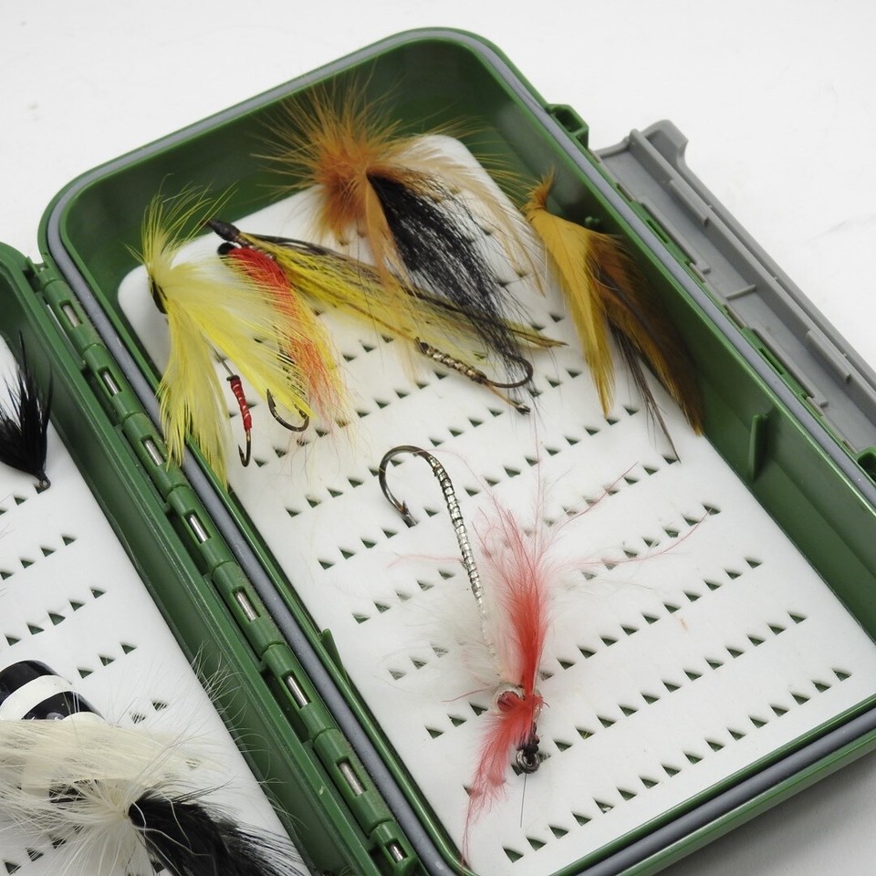 Orvis Fly Box. Green. W/ Flies. | eBay