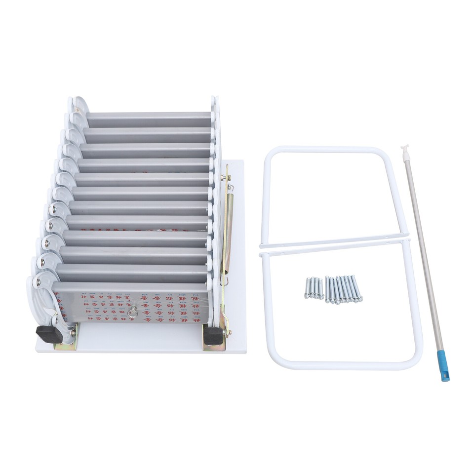 Wall Mounted Attic Ladder Loft Home Folding Step Ladder Attic Ladder 3m ...