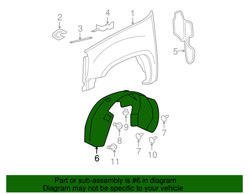 Genuine GM Front Driver Side Wheelhouse Liner 22860083 | eBay