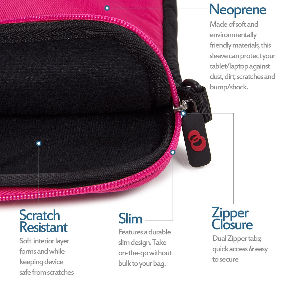 Neopene Removable Shoulder Strap Notebook Laptop Tablet Sleeve ...