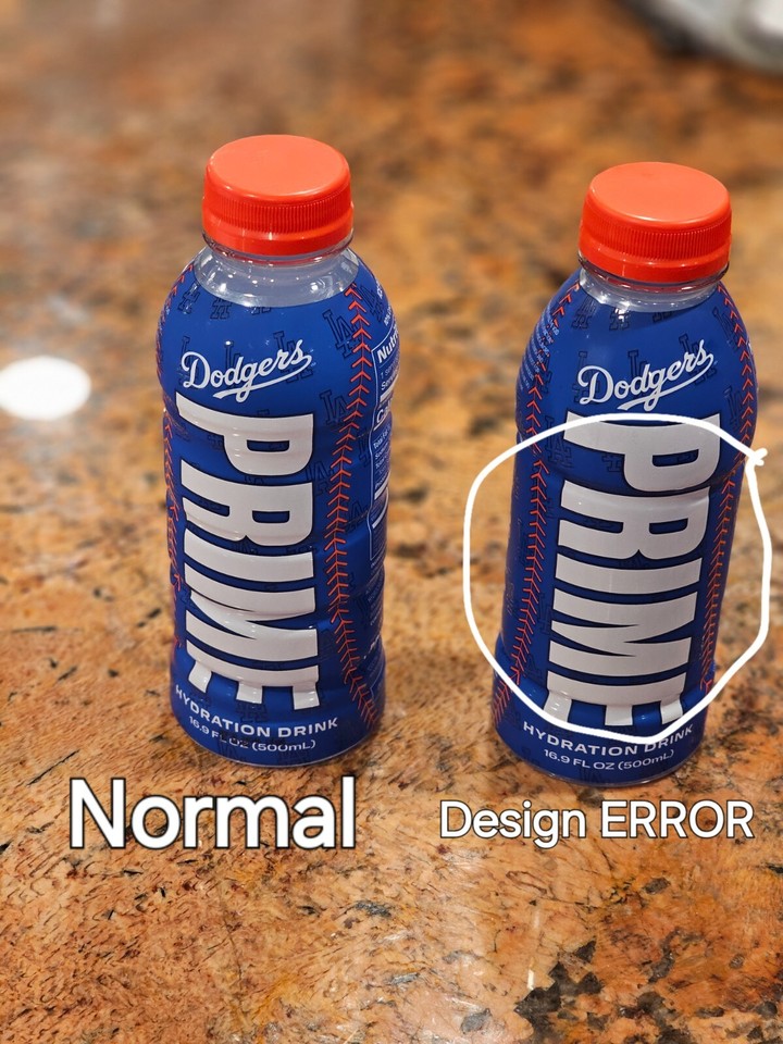 prime hydration Dodgers ultra rare | prime bottle design error | eBay
