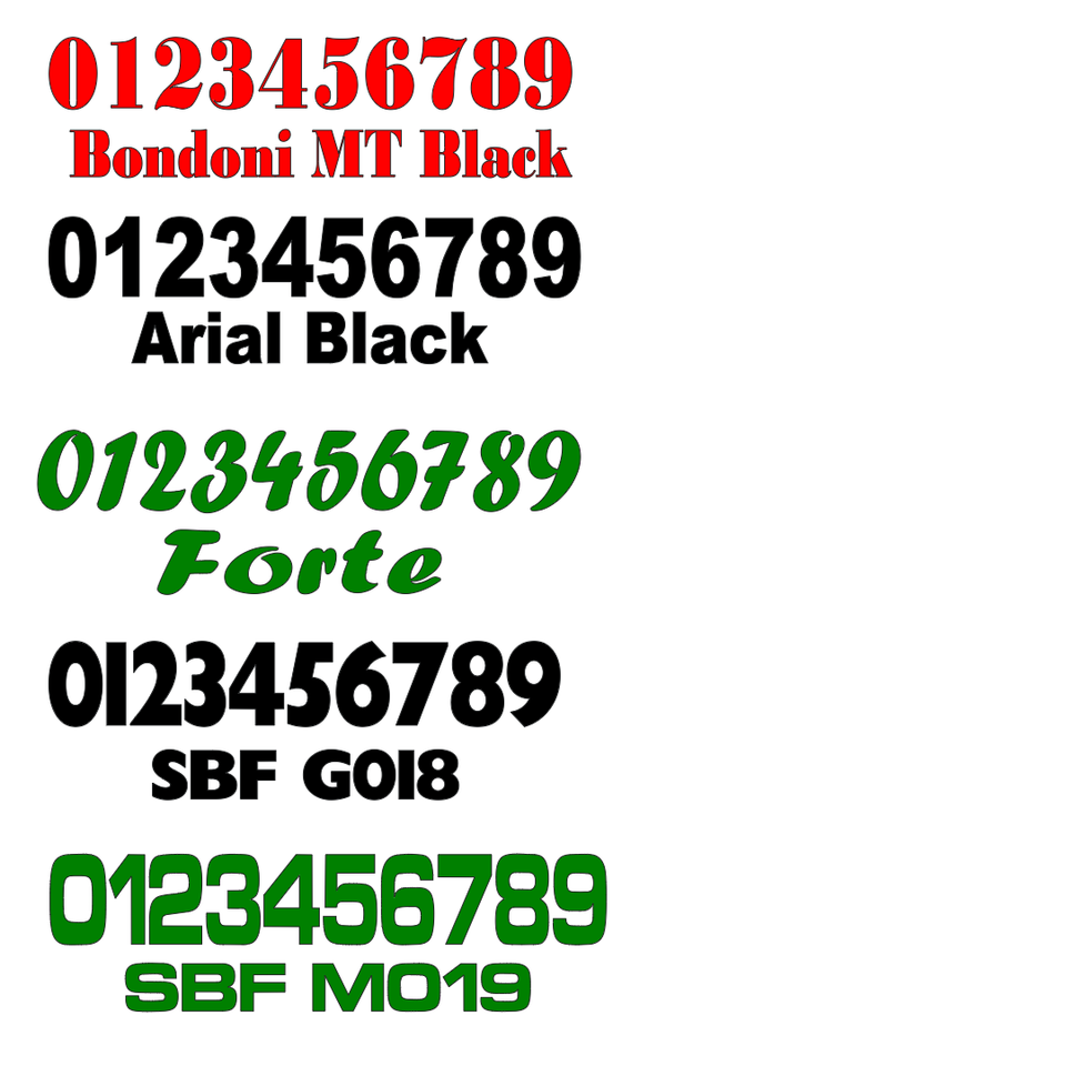 SET OF 2 Custom Mailbox Numbers Vinyl Decals / Stickers - Choose Size ...