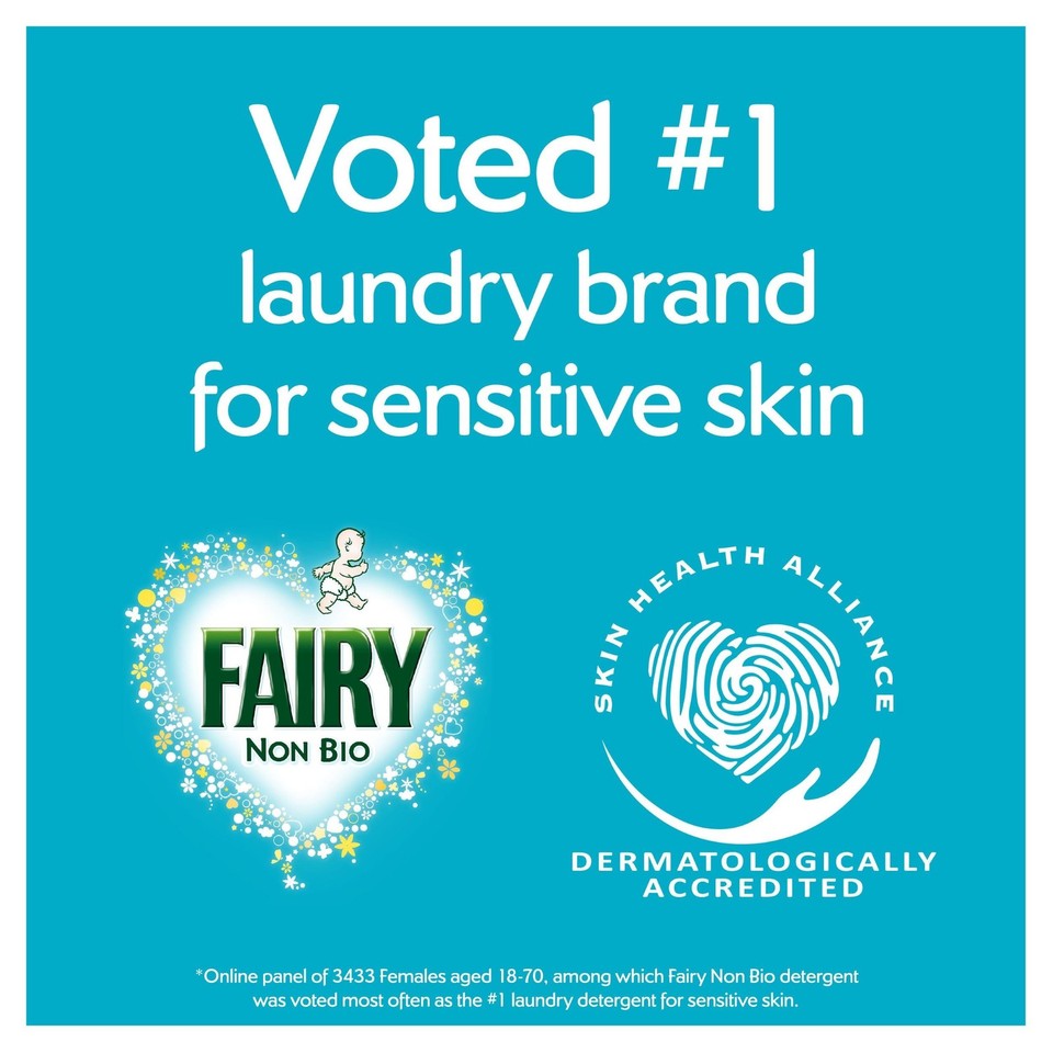 Fairy Non Bio Liquid Laundry Detergent, 101 Washes 3.131 l, Voted ...