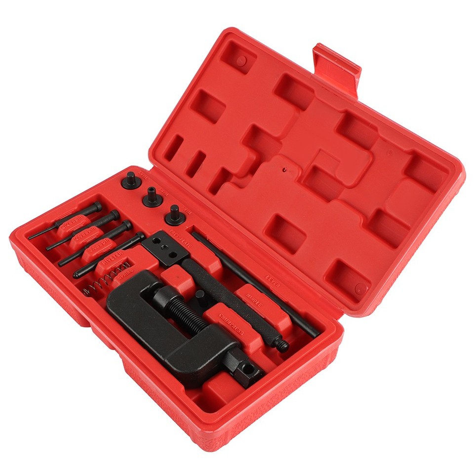 Chain Breaker Riveting Tool 13pcs Rivet Cutting OHV Cam Drive ATV ...