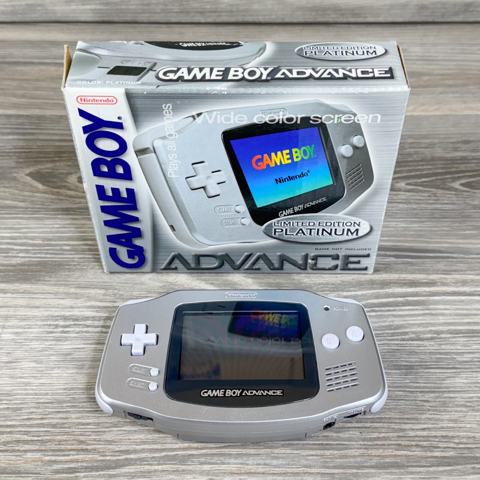 Nintendo Gameboy Advance AGB-001 Platinum Silver System With Box No ...