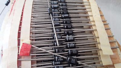 10x BA159 Diode ITT Genuine fast recovery rectifiers 1000V 1A 300nS Nos ...