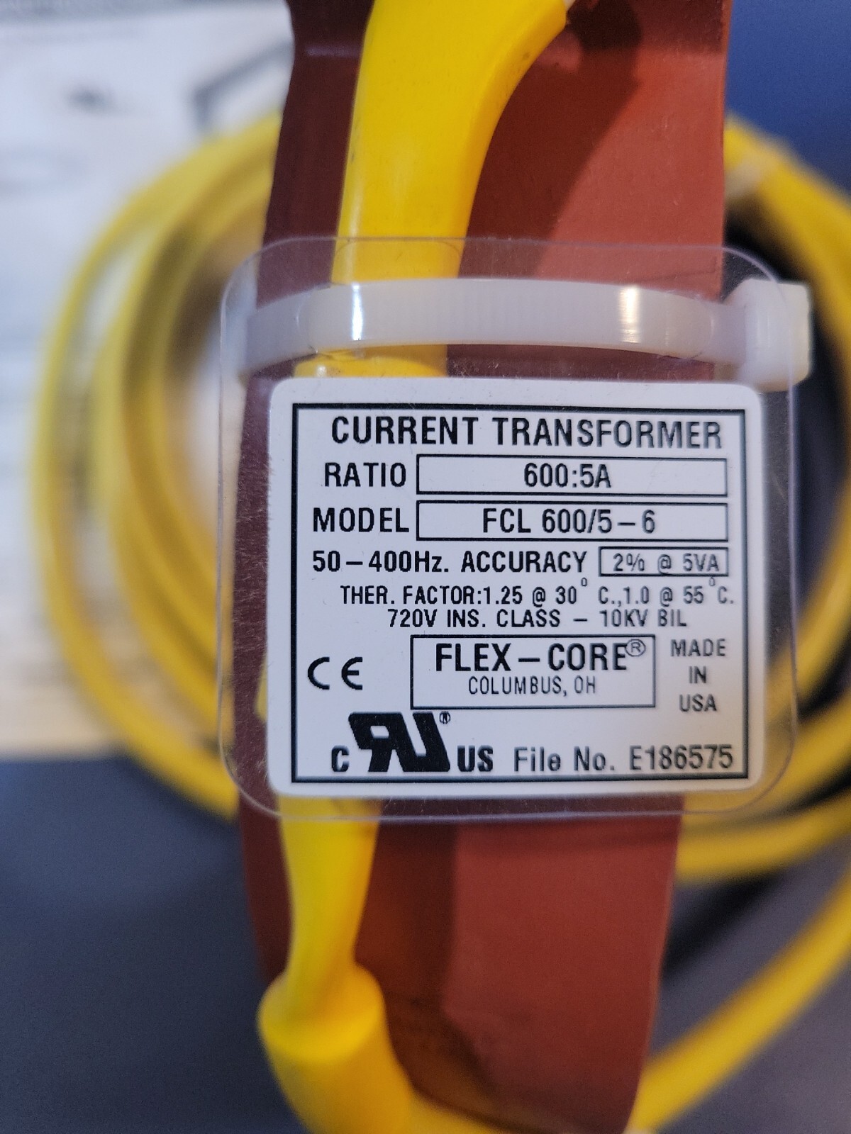 Flexible Split-Core Current Transformer 600V Class Model# FCL 600/5-6, FREE SHIP | eBay