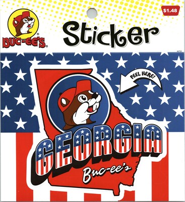 Buc-ee's Travel Center - Georgia, Beaver Logo On American Flag- 4x4 ...