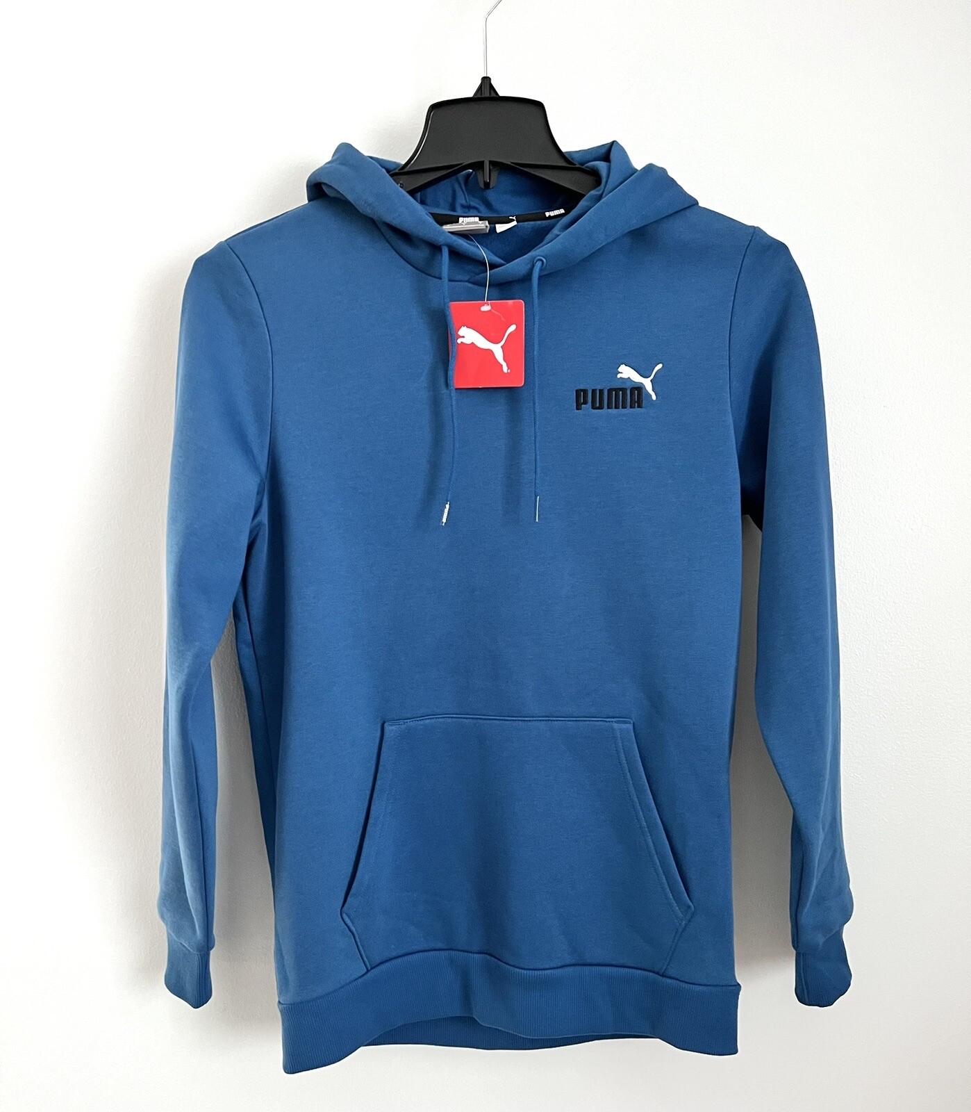 Puma Pullover Hoodie Men's Embroidered Logo Sz Small Lake Blue Fleece ...