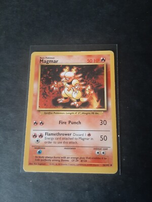 Pokemon Trading Card Magmar 36/102 50 HP | eBay