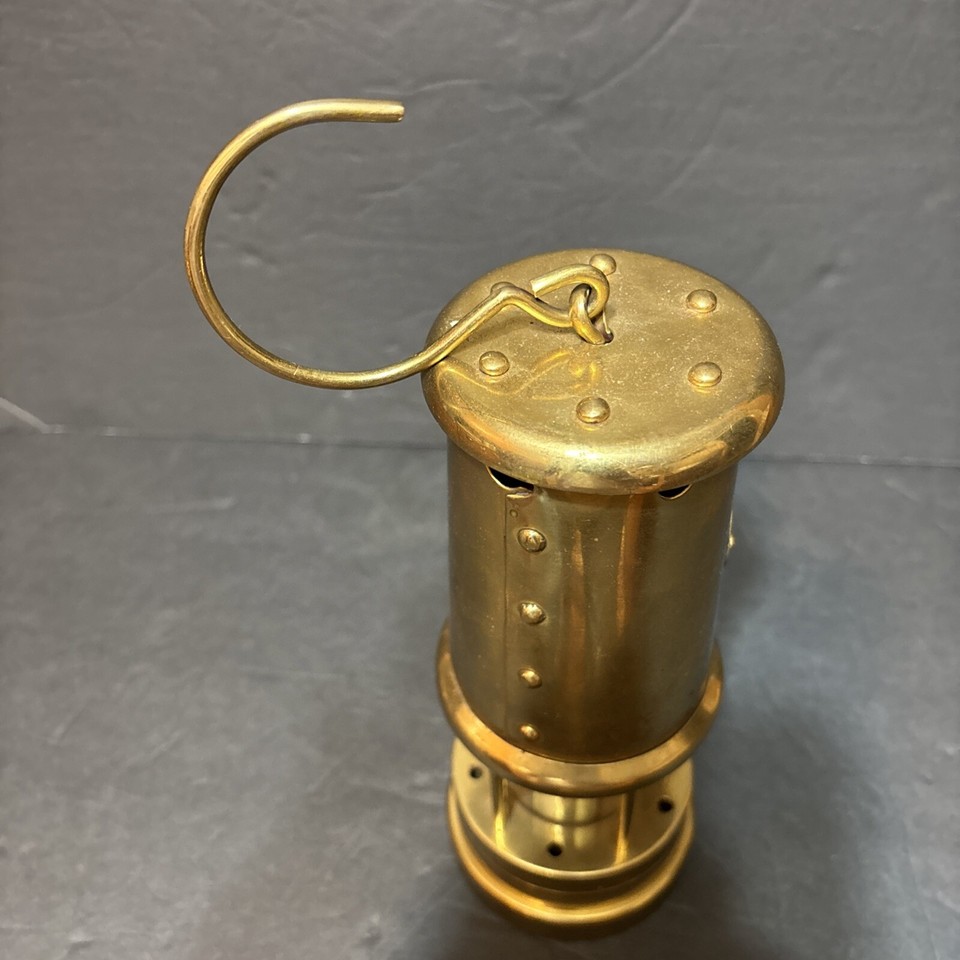 VTG Brass British Coal Mining Miners lamp Aberaman Colliery Wales UK | eBay