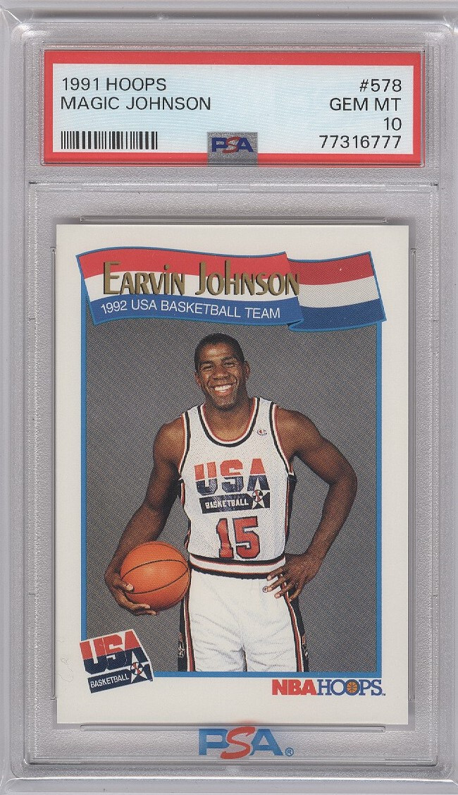 Magic Johnson 1991 Hoops #578 USA Basketball Price Guide - Sports Card ...