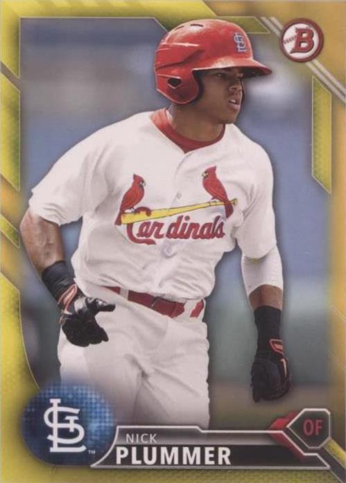 2016 Bowman - Prospects Nick Plummer #BP77 Yellow (RC) for sale online ...