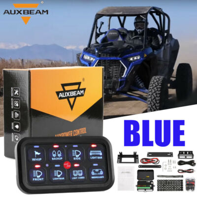 AUXBEAM 8 Gang Switch Panel On-Off Electronic Relay System For ATV UTV ...