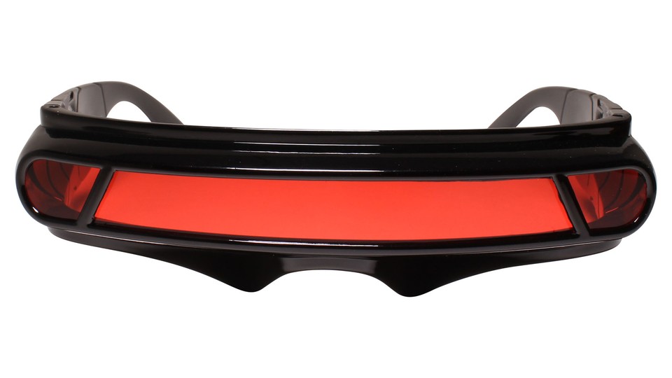 Black W/ Red Lens Costume Cosplay X-Men Cyclops Wrap Visor Sun Glasses ...